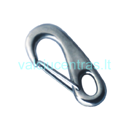 Stainless steel (AISI 316) carabiner with spring mechanism