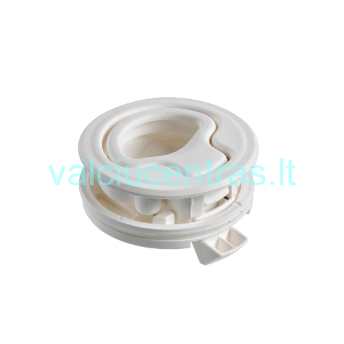 Plastic recessed lifting handle with lock.