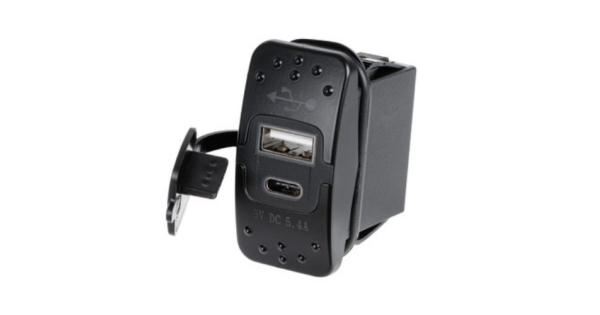 Dvigubas USB lizdas USB-A + USB-C
